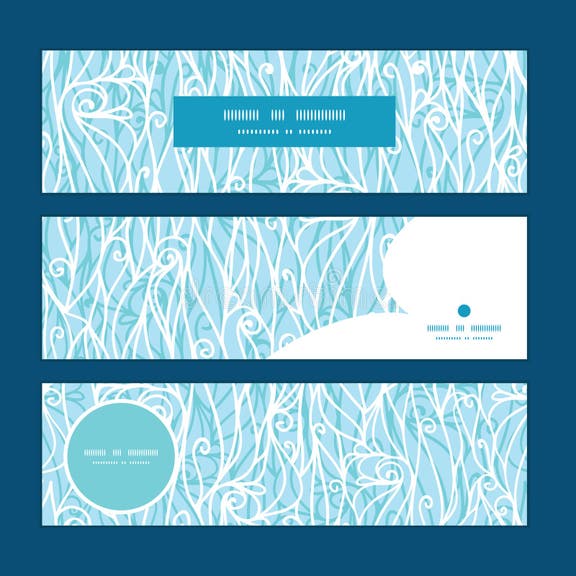 Vector Abstract Frost Swirls Texture Horizontal Stock Vector ...