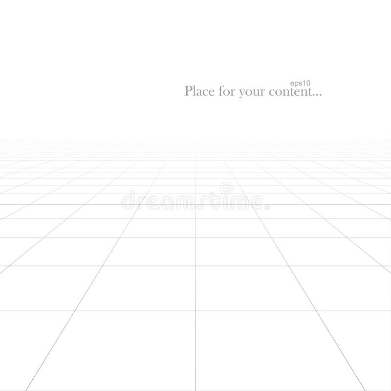 Vector Abstract Futuristic Background with Infinity Perspective. White ...