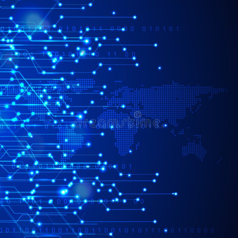 Vector Abstract Futuristic Circuit Board. Global Network, Computer ...