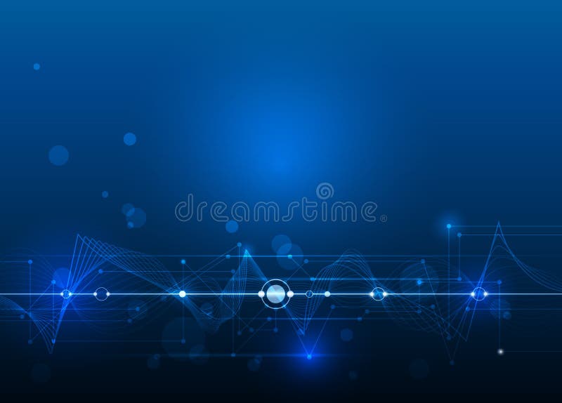 Vector Abstract Futuristic Circuit Board and Mesh Line Stock Vector ...