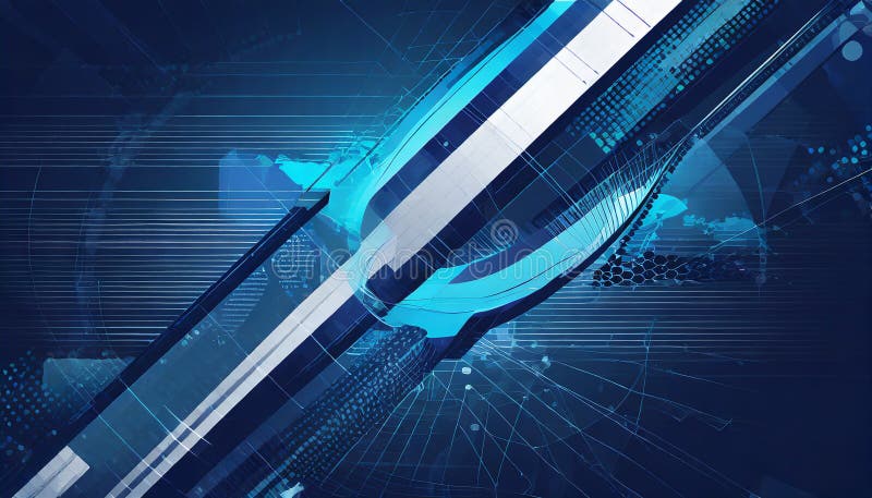 Vector Abstract Futuristic High Digital Technology Blue Color ...