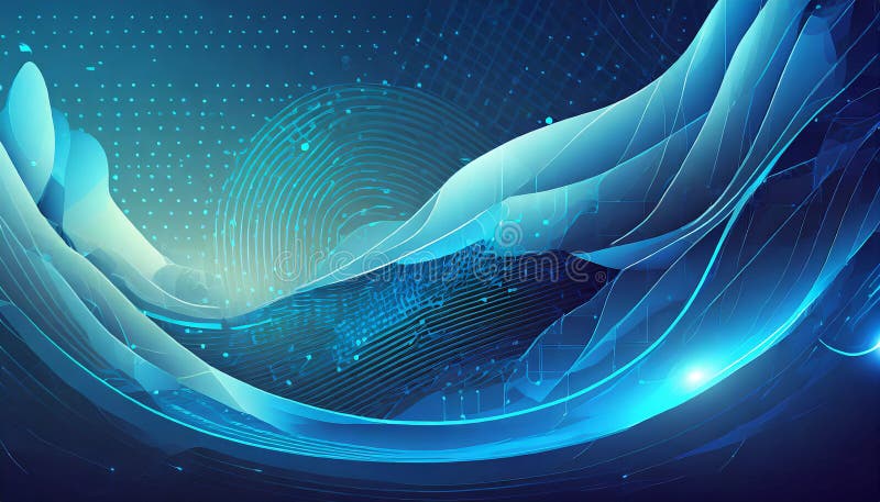 Vector Abstract Futuristic High Digital Technology Blue Color ...