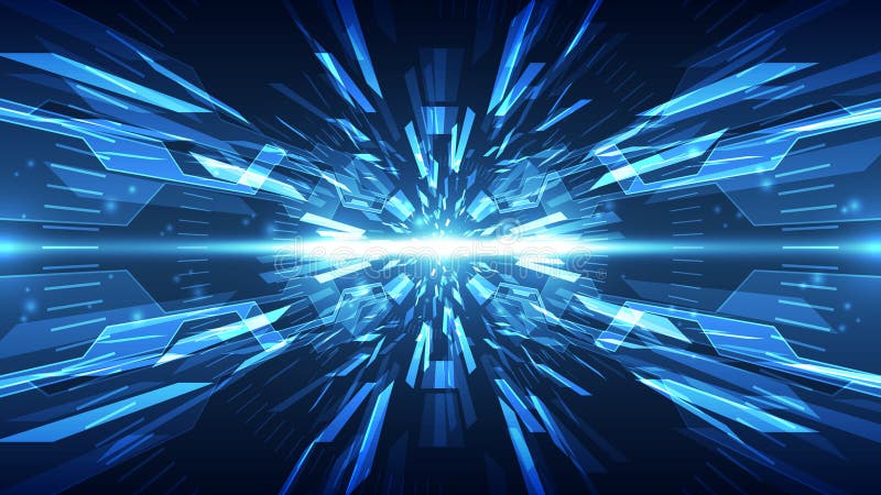 Abstract Blue Digital Technology Background. Vector Illustration for ...