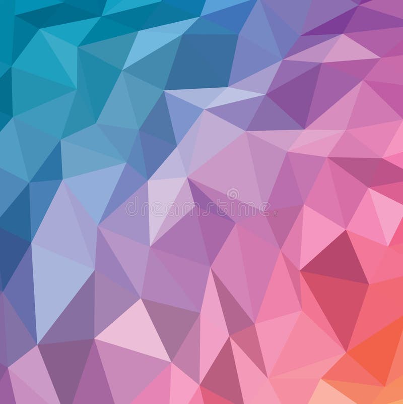 Vector Abstract Geometric Background with Color Triangular Polygons ...