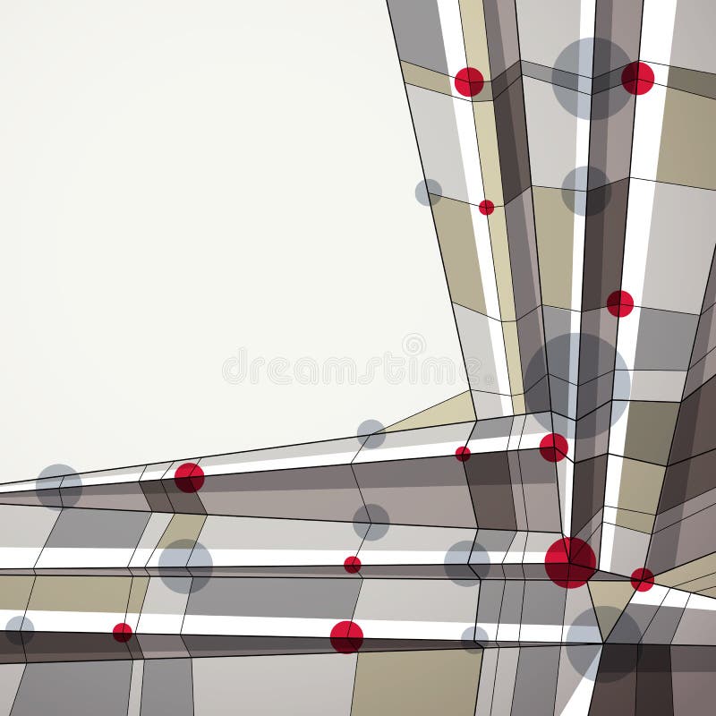 Vector Abstract Geometric Background, Technical Style Stock Vector ...