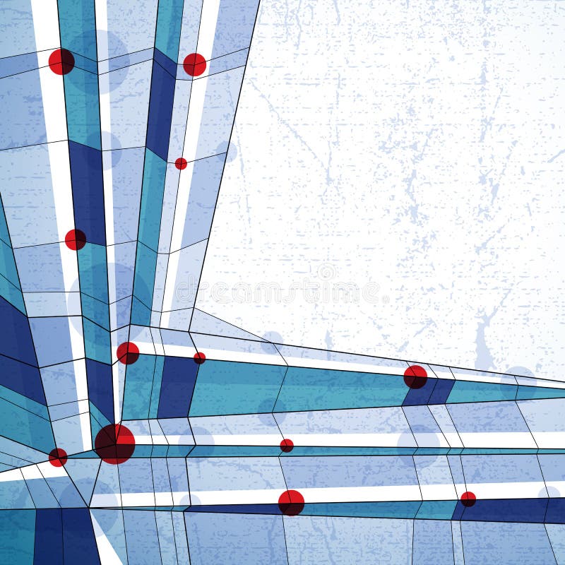 Vector Abstract Geometric Background, Techno Style Illustration. Stock ...