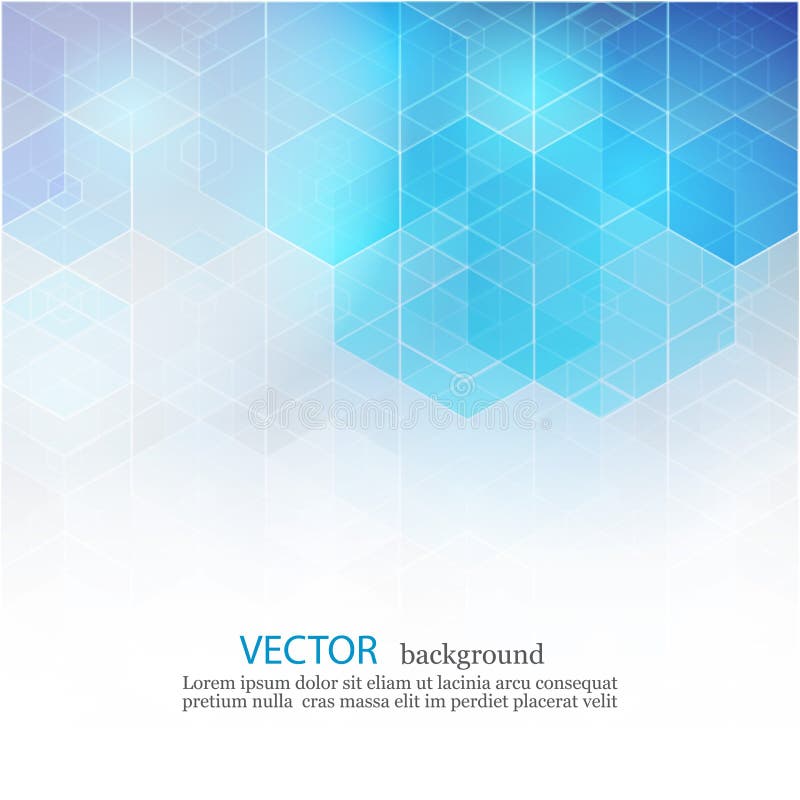 Vector Abstract Geometric Background. Template Brochure Design. Blue ...