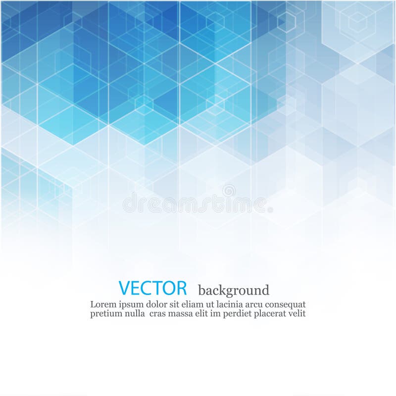 Vector Abstract Geometric Background. Template Brochure Design. Blue ...