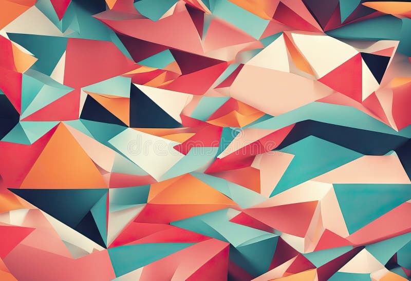 Vector Abstract Geometric Banner with Triangle Stock Illustration ...
