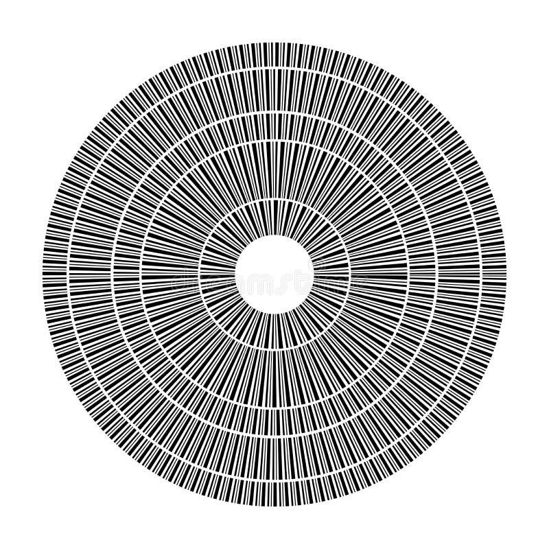 Vector Abstract Geometric Circle with Dashed Lines Stock Vector ...