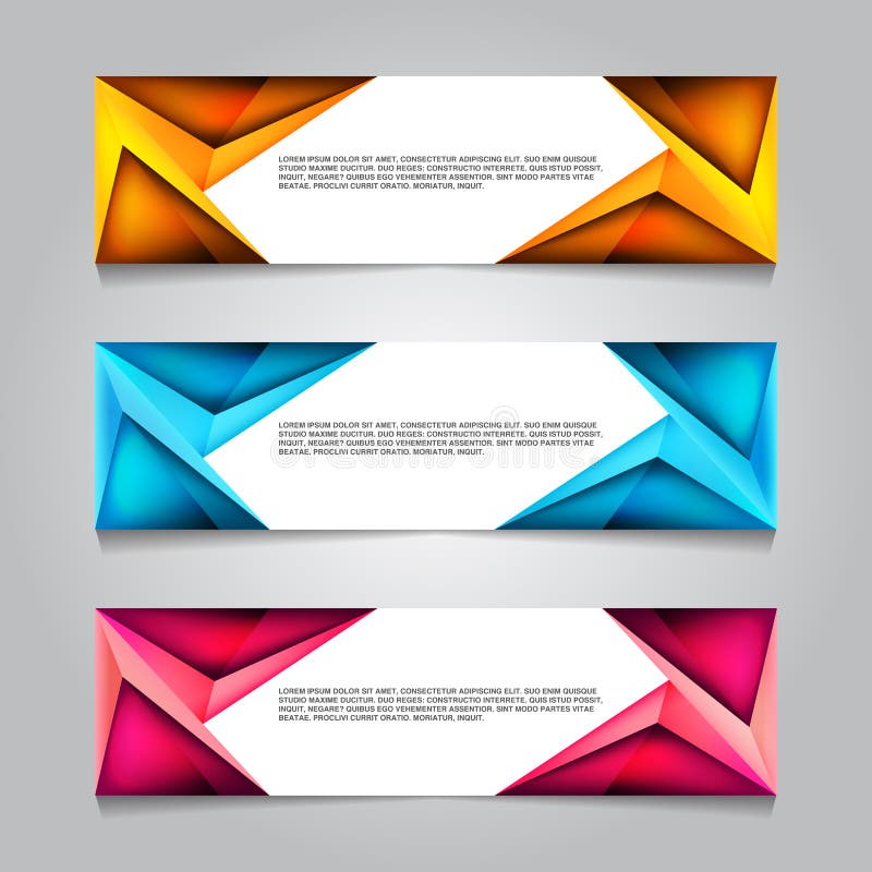 Vector Abstract Geometric Design Banner Web Template Stock Vector ...