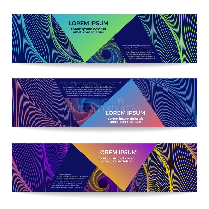 Banner_Template_Background_Line_Abstract_01 Stock Vector - Illustration ...