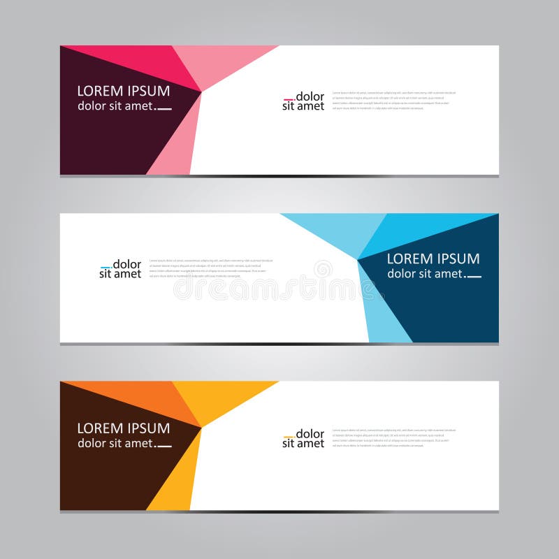 Vector Abstract Geometric Design Banner Web Template. Banner Background Design Stock Vector ...