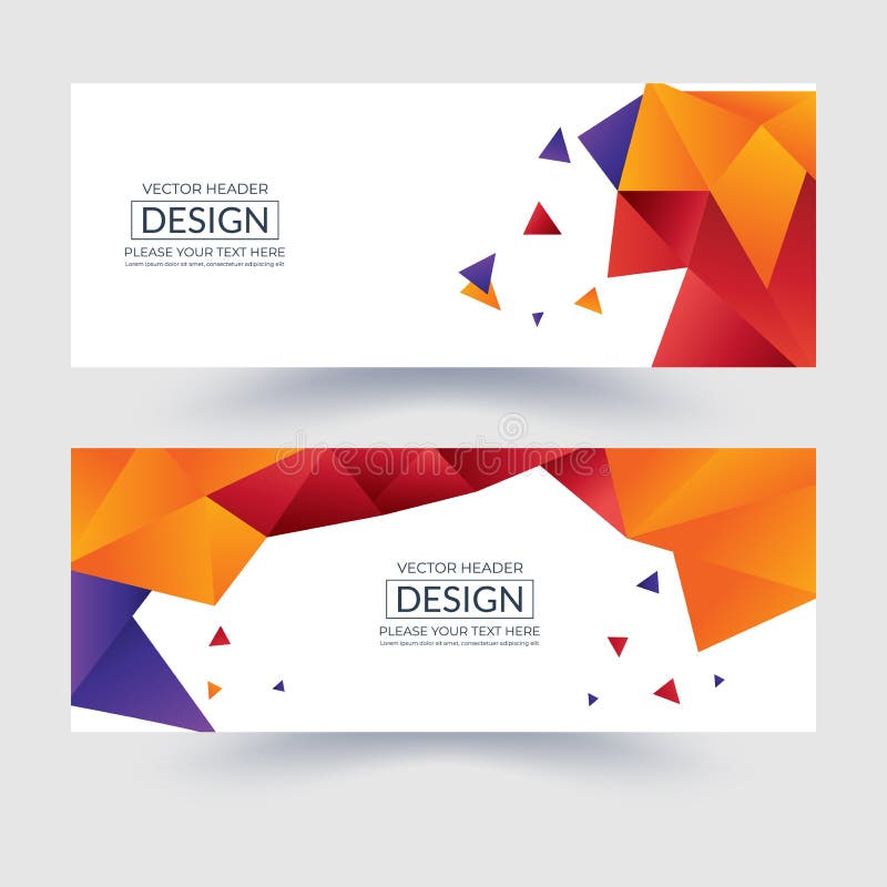 Vector Abstract Geometric Design Banner Web Template. Modern Design. Vector Illustration Stock ...