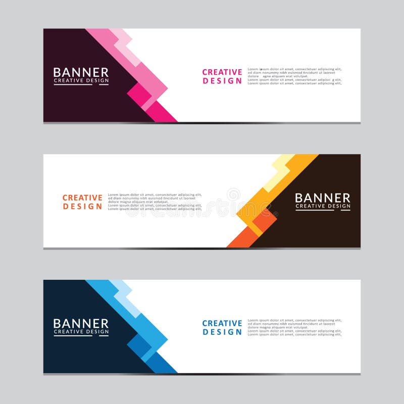 Vector Abstract Geometric Design Banner Web Template. Modern Design ...