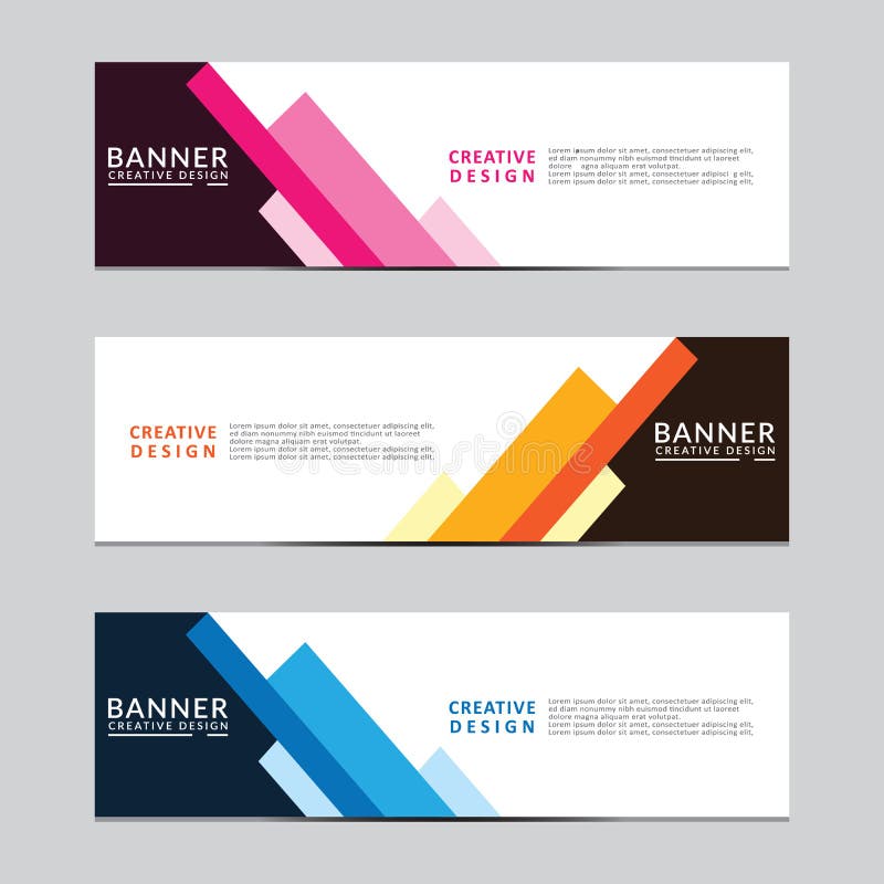 Vector Abstract Geometric Design Banner Web Template. Modern Design ...