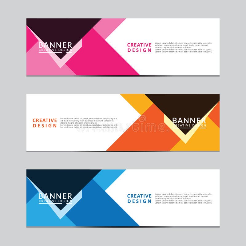 Vector Abstract Geometric Design Banner Web Template. Modern Design ...