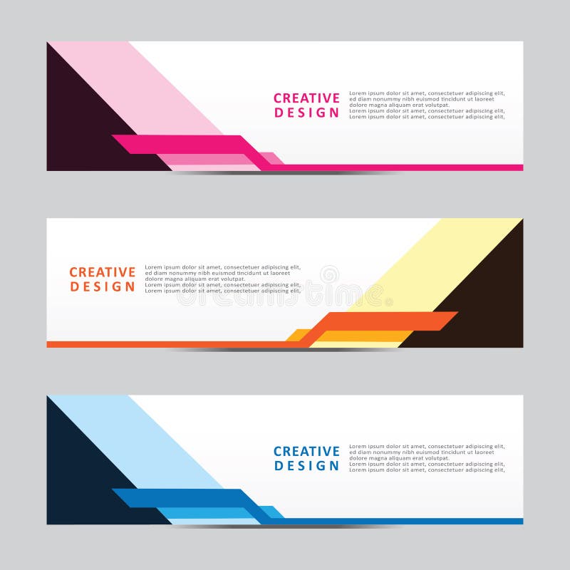 Vector Abstract Geometric Design Banner Web Template. Modern Design. Stock Vector - Illustration ...