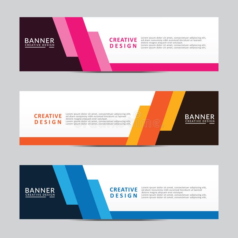 Vector Abstract Geometric Design Banner Web Template. Modern Design ...