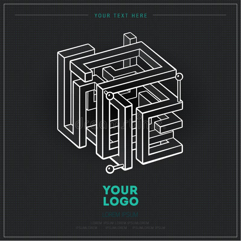 Vector Abstract Geometric Figure Cube Logo Design Stock Vector ...