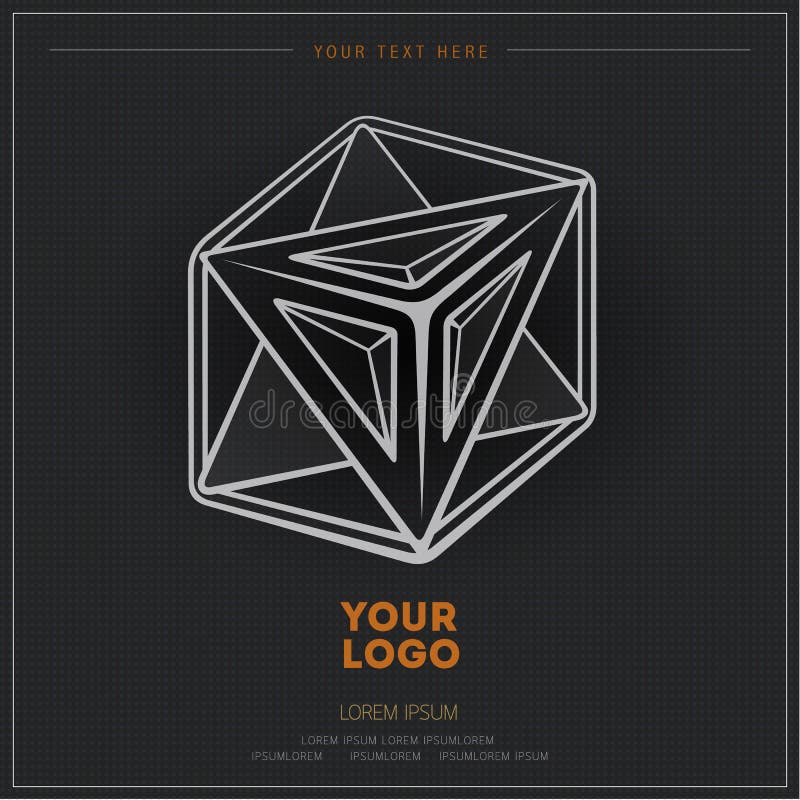 Vector Abstract Geometric Figure Cube Logo Design Stock Vector ...