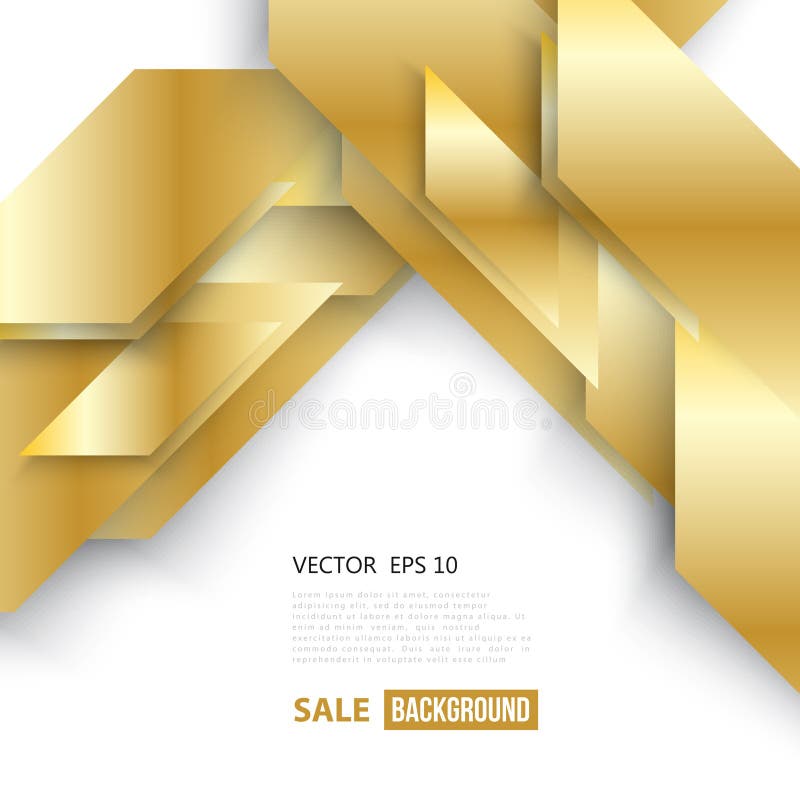 Vector Abstract Geometric Gold Background Stock Vector - Illustration ...