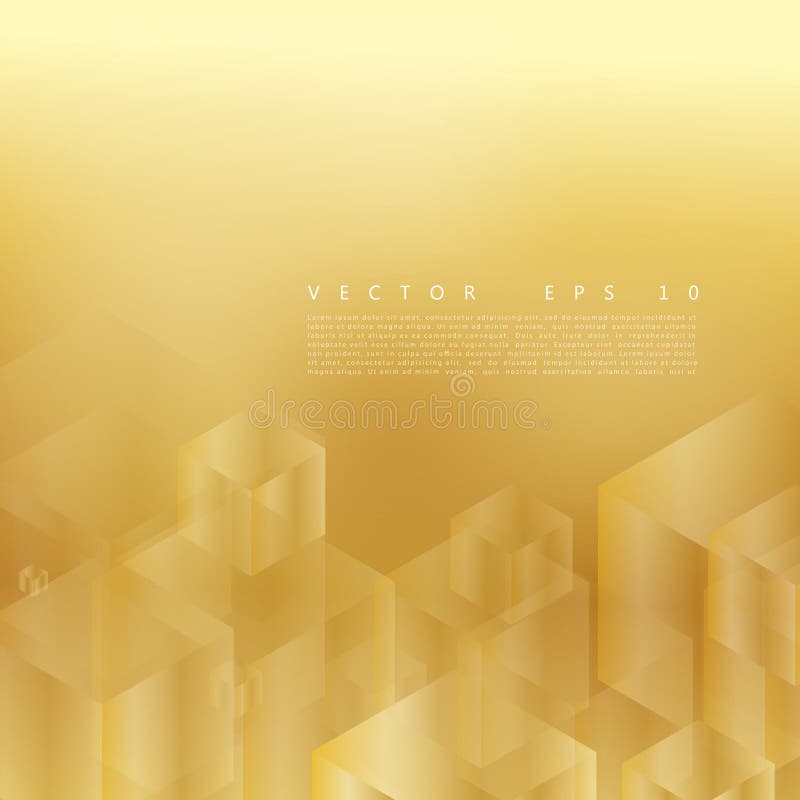 Vector Abstract Geometric Gold Background. Stock Vector - Illustration ...