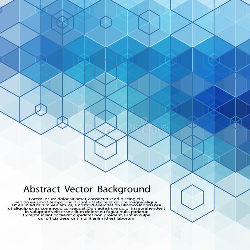 Vector Abstract Geometric Hexagonal Blue Background. Eps 10 Stock ...