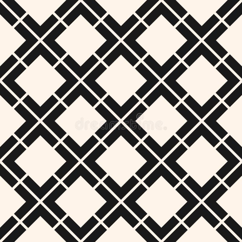 Vector Abstract Geometric Pattern with Linear Shapes, Squares. Black ...