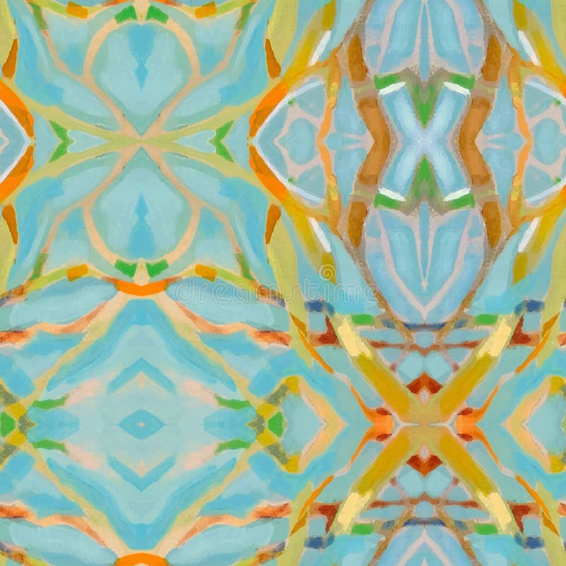 Vector, Abstract, Geometric Pattern of Stylized Painted Sea Grasses ...