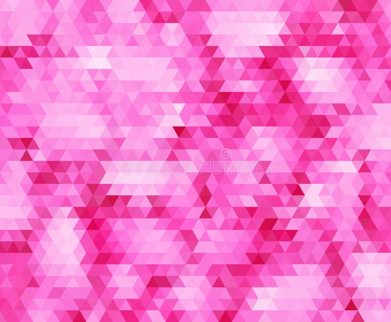 Background Made of Pink Triangles. Square Composition with Geometric ...