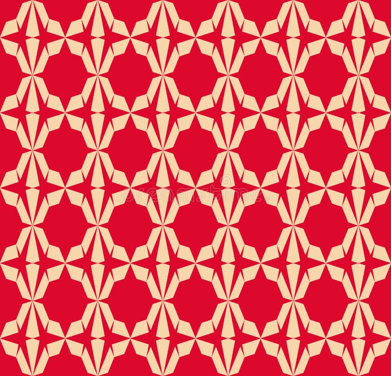 Vector Abstract Geometric Seamless Pattern with Mesh, Grid. Red and Tan ...