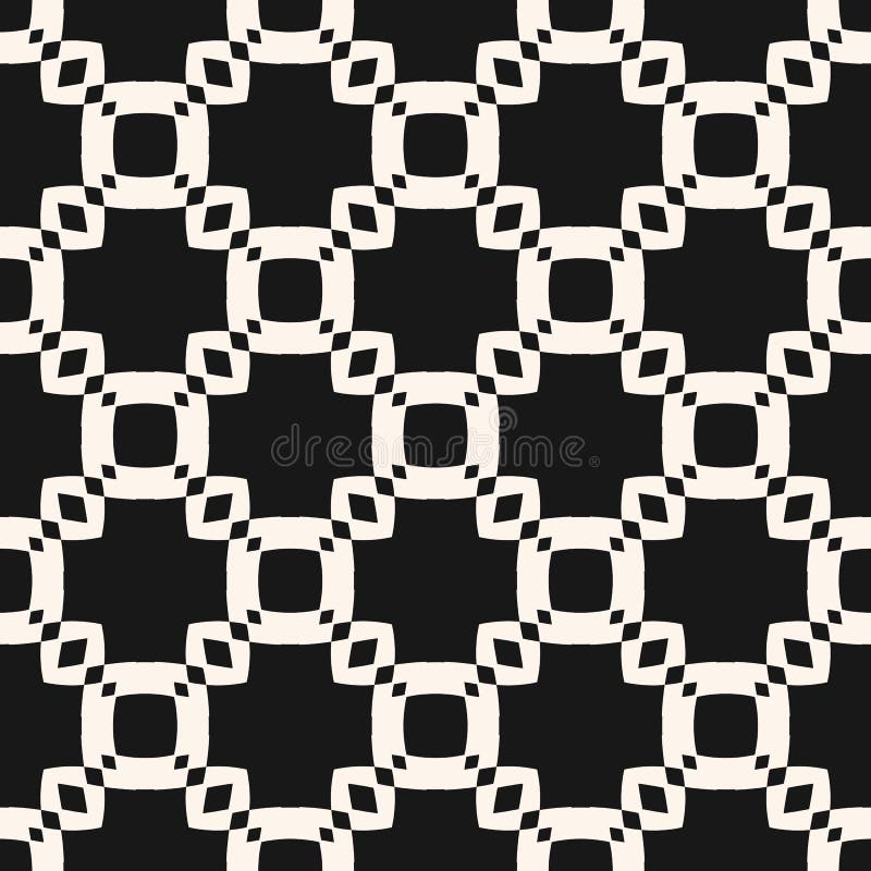 Vector Abstract Geometric Squares Texture. Black and White Seamless ...