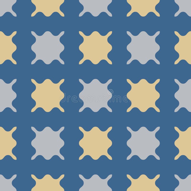 Vector Abstract Geometric Seamless Pattern with Simple Organic Curved ...