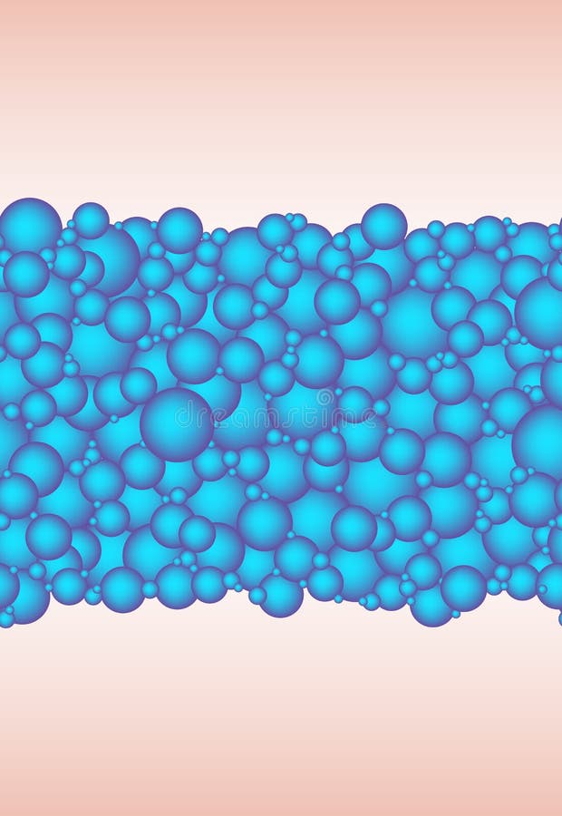 Vector Abstract Geometric Shape from Blue Circles. Stock Vector ...