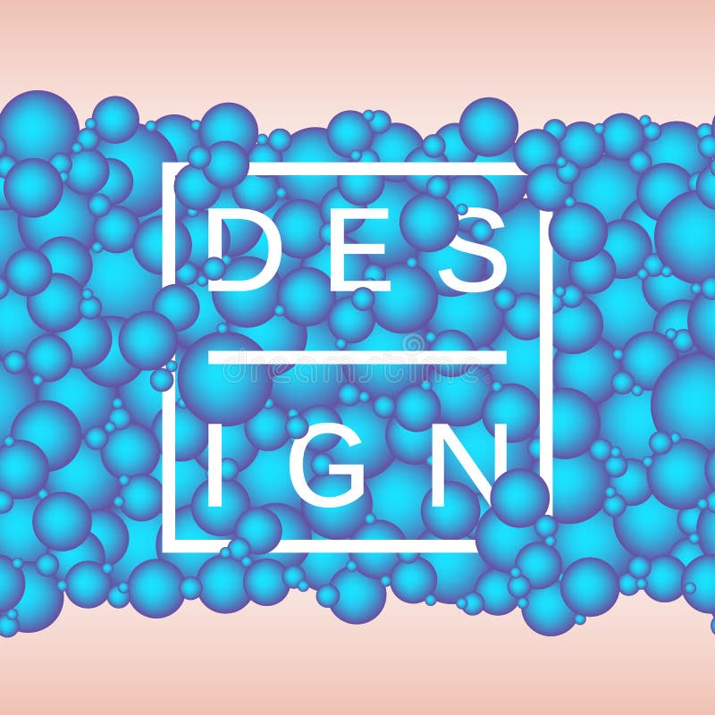 Vector Abstract Geometric Shape from Blue Circles. Stock Vector ...