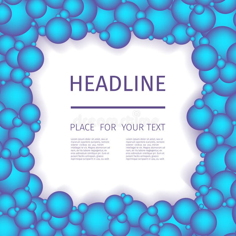 Vector Abstract Geometric Shape from Blue Circles. Stock Vector ...