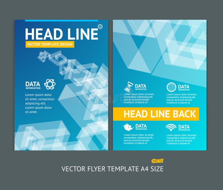 Vector Abstract Geometric Shape Brochure Flyer Stock Vector ...