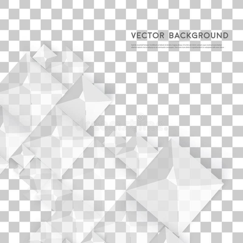 Vector Abstract Geometric Shape from Gray Cubes Stock Vector ...
