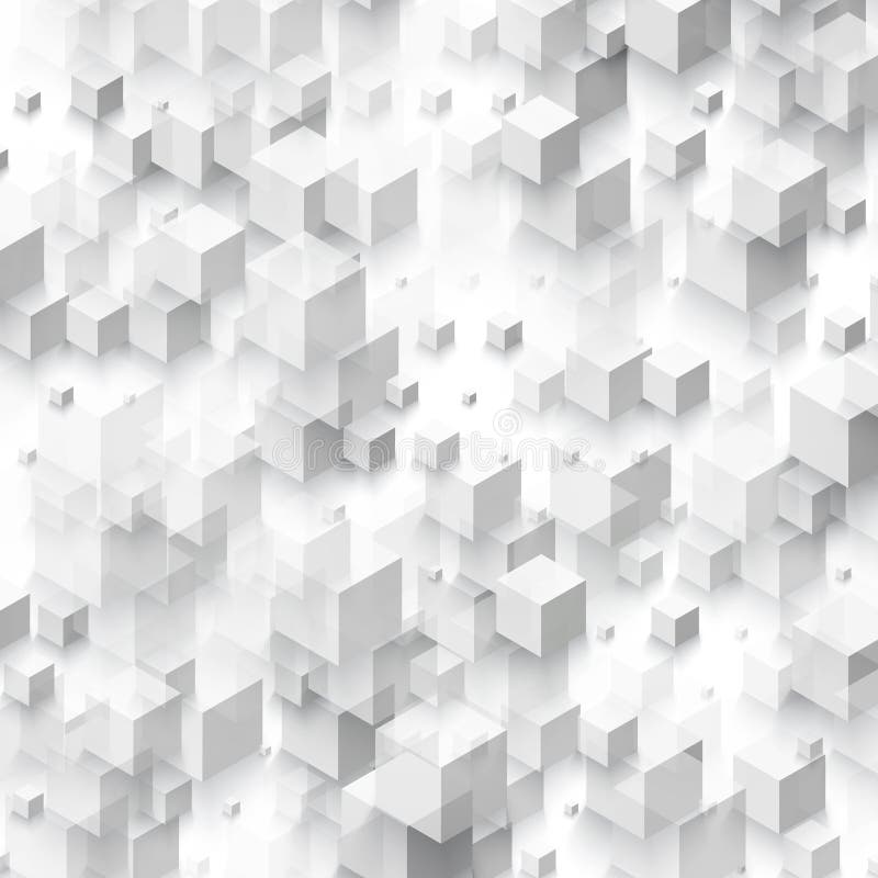 Vector Abstract Geometric Shape from Gray Cubes Stock Vector ...