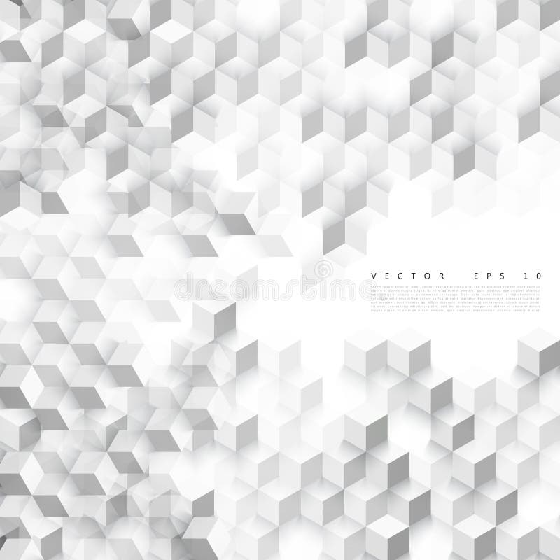 Vector Abstract Geometric Shape from Gray Cubes Stock Vector ...