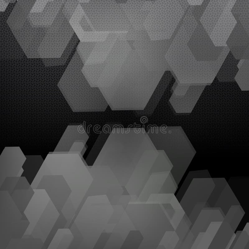 Vector Abstract Geometric Shape from Gray Cubes Stock Vector ...