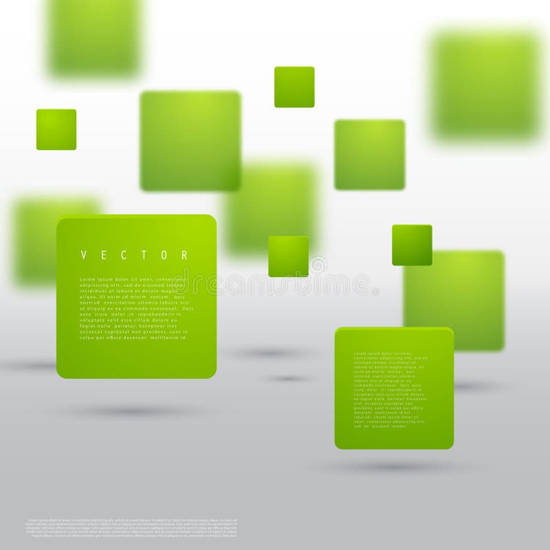 Vector Abstract Geometric Shape from Green Cubes Stock Illustration ...
