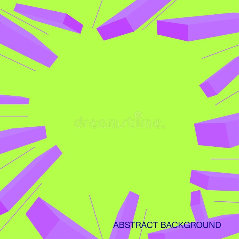 Vector Abstract Geometric Shape from Purple Cubes Stock Vector ...