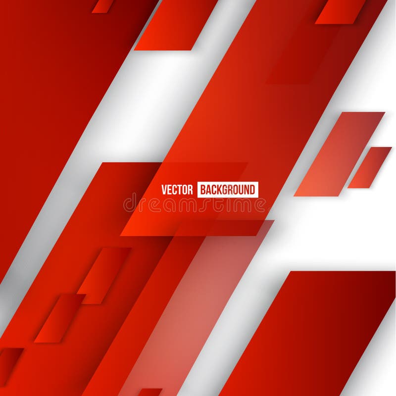 Vector Abstract Geometric Shape from Red Stock Vector - Illustration of ...