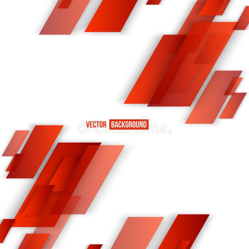 Vector Abstract Geometric Shape from Red Stock Vector - Illustration of ...