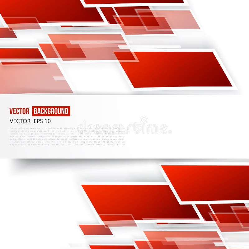 Vector Abstract Geometric Shape from Red Stock Vector - Illustration of ...