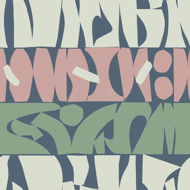 Vector Abstract Geometric Shapes Illustration Seamless Repeat Pattern ...