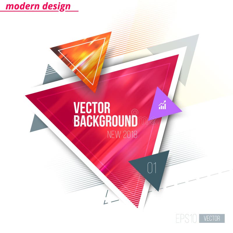 Vector of Abstract Geometric Triangle Pattern and Background. Stock ...