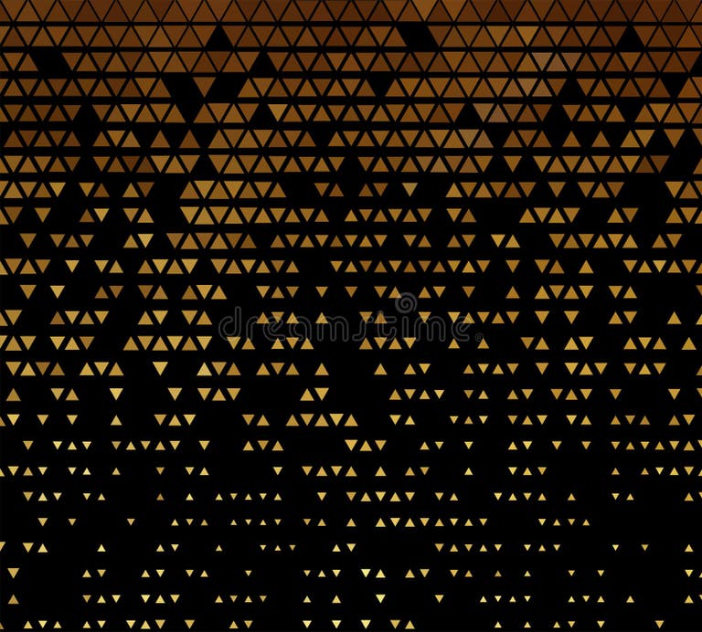 Vector Abstract Golden Triangle Pattern Background. No Transparent, No ...